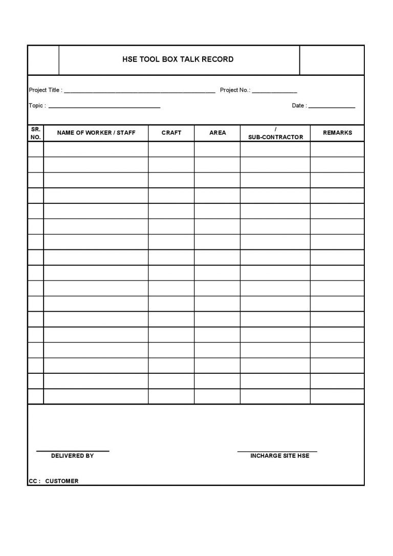 Download HSE Statistics Report Format | HSE Docs