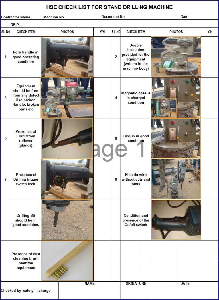 HSE Checklists with Visual Guides – Improve Safety Compliance