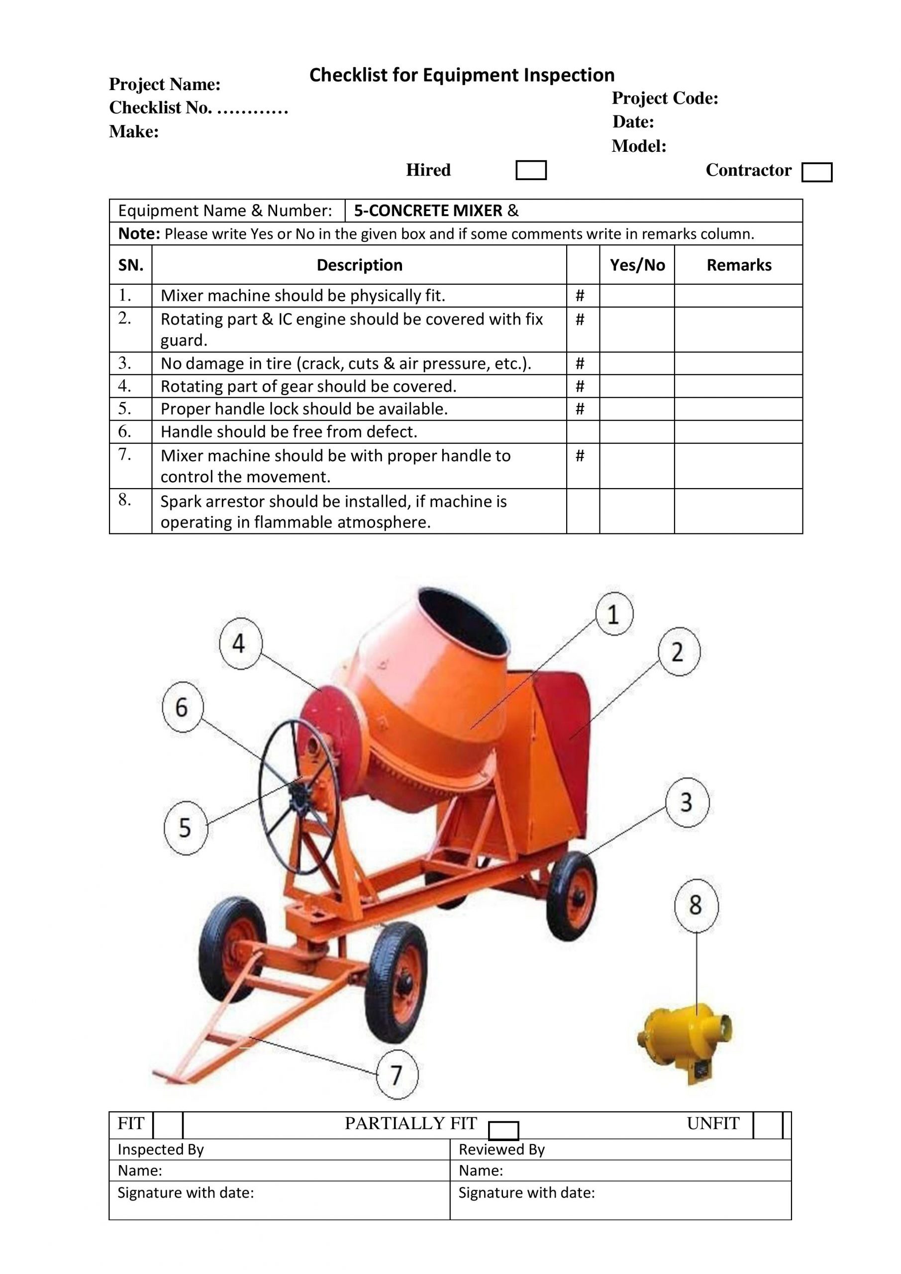 Concrete Mixer Truck Maintenance Checklist at Pauline Mckee blog