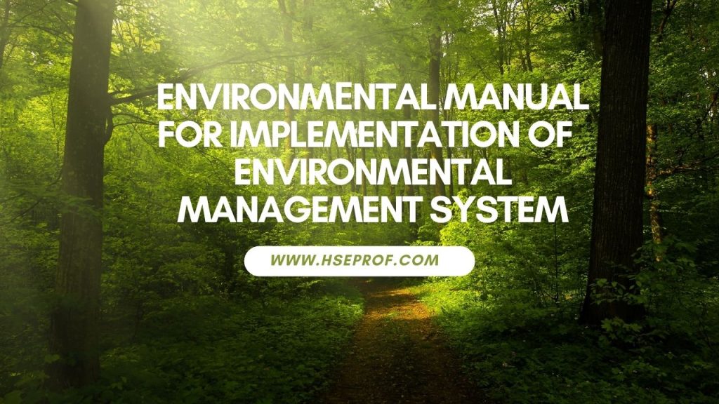Environmеntal Manual for EMS | Template
