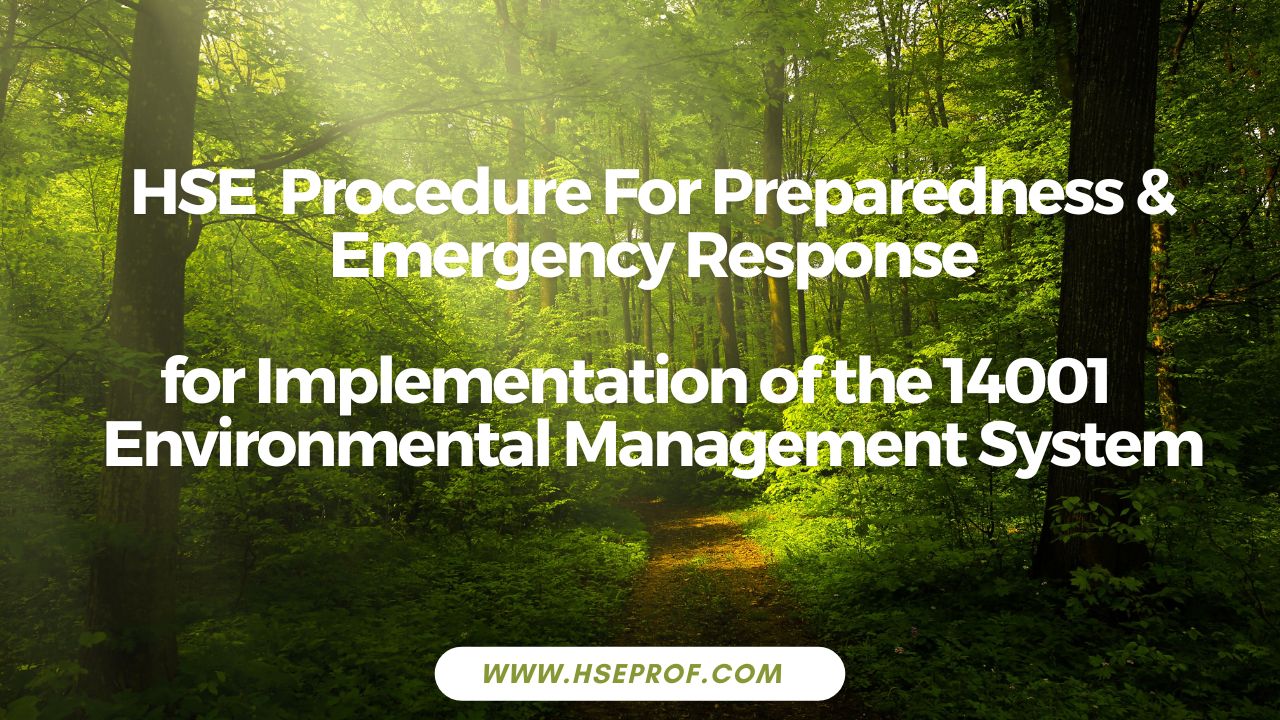Procedure For Preparedness & Emergency Response