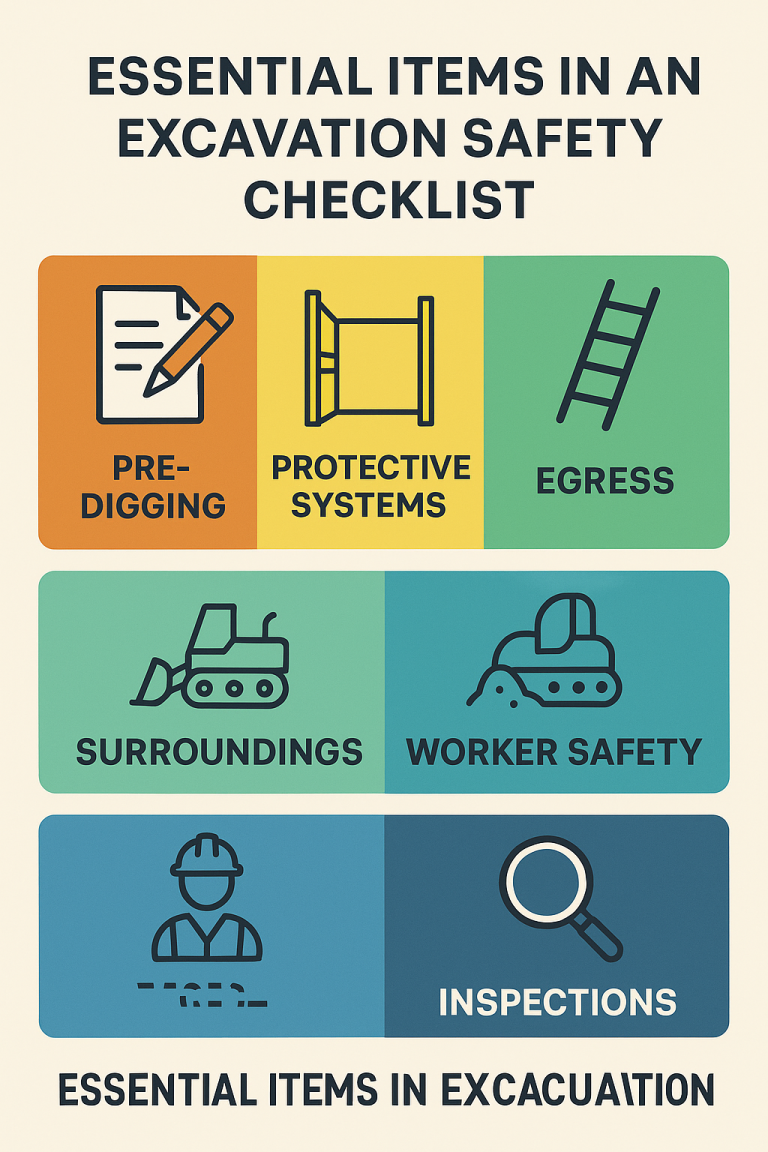 Excavation Safety Checklist | Download in MS Word | HSE Docs